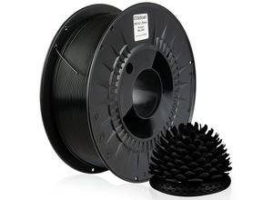 4058592512247 - 3D Drucker 175mm petg Filament 1kg Spule Rolle Premium Schwarz RAL9005 - Schwarz - Midori