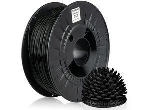 4058592511684 - ® 3D Drucker 175mm PLA Filament 1kg Spule Rolle Premium Schwarz RAL9005 - Schwarz - Midori