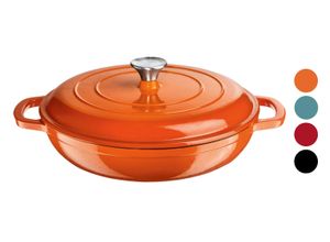 4055329072661 - ERNESTOÂ® Gusseisen-Servierpfanne Ã 30 cm mit Drop-System (orange) - B-Ware Transportschaden Kosmetisch