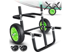 4260729114730 - KESSER® Surfwagen Surfboard Transportwagen für SUP-Board Stand Up Paddle Board Transport Kajakwagen - klappbar gepolstert - 10 Zoll PU-Reifen Alu - inkl 2 Sicherungsgurte