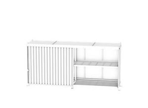 4052462052956 - Regalcontainer BAUER CEN 65-2 IBC Stahl Schiebetor B 7100 x T 1550 x H 3465 mm weiß