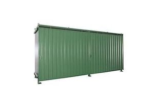 4052462065864 - Regalcontainer BAUER CEN 59-2 Stahl Schiebetor B 6245 x T 1550 x H 2980 mm grün