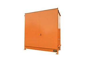 4052462054769 - Regalcontainer BAUER CEN 29-2 IBC Stahl Doppelflügeltor B 3175 x T 1500 x H 3465 mm orange