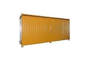 4052462065857 - Regalcontainer BAUER CEN 59-2 Stahl Schiebetor B 6245 x T 1550 x H 2980 mm orange