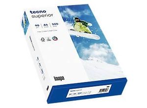 4011211074595 - Kopierpapier tecno superior DIN A4 90 g m² hochweiß 1 Karton = 5 x 500 Blatt