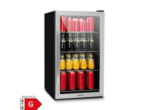 4260509685122 - - Beersafe 4XL Kühlschrank 124 Liter 4 Böden Panoramaglastür Edelstahl - edelstahlfarben