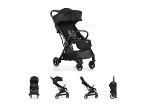 3800146235710 - Kinderwagen easy Fold Buggy Alu Sonnendach verstellbar faltbar Korb schwarz