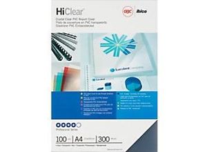 5019577188139 - HiClear Einbanddeckel A4 PVC 300 Mikron Transparent 100 Stück