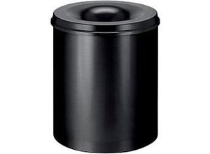 8713631005192 - Sicherheits-Papierkorb Stahl selbstlöschend Volumen 80 l HxØ 540 x 465 mm Korpus schwarz   Löschkopf schwarz