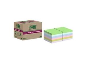 4064035060862 - Haftnotizen 654 RSS12COL Super Sticky Recycling Notes 76x76mm mehrfarbig quadratisch 4064035060862 12 Stück