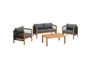 4005437272903 - Sitzgruppe Abaco grau   braun Kunststoff Holz 12-teilig