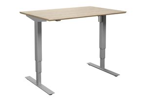 4061753261298 - Schreibtisch Atlanta Trend elektrisch höhenverstellbar gerade BxT 1200 x 800 mm Eiche silber