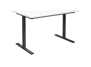 4061753263438 - Mehrzwecktisch DUO-T gerade Platte HxT 740 x 800 mm Breite 1200 mm weiß schwarz