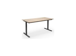 4061753268686 - Mehrzwecktisch DUO-T Trend gerade Platte Tiefe 800 mm Breite 1400 mm Eiche   schwarz