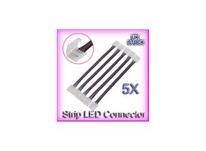 9137784749175 - Maerex - 5 x 10 mm LED-Leiterplattenstecker-Adapter 4-polige Buchse für Flachbandstreifen