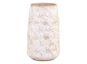 5712750289400 - Chic Antique Colmar Vase mit Blumenmuster Ø145 x H25 cm antik creme