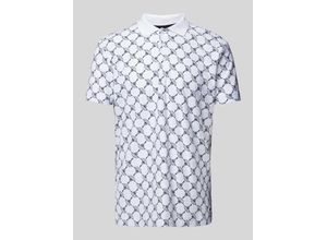 7621204421557 - Regular Fit Poloshirt mit Allover-Logo-Print Modell Thilo