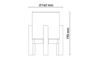 4003222889435 - LED-Tischleuchte Madita Höhe 19 cm natur leinen