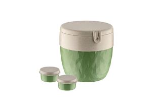 4002942565384 - Lunchbox KOZIOL BENTOBOX M Lebensmittelaufbewahrungsbehälter Gr B H L 14 cm x 13 cm x 14 cm grün (nature leaf green) Lunchboxen biozirkulärem Materialspülmaschinengeeignetmelaminfreirecycelbar