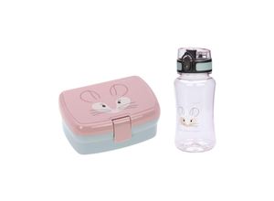 4042183415932 - LÄSSIG Lunchbox »About Friends Chinchilla« Polyprophylen (PP) Tritan (Set 2-tlg) mit Trinkflasche grau|rosa