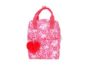 4010070637293 - DEPESCHE Rucksack TOPModel One Love Kunstfaser pink mit Herzmuster