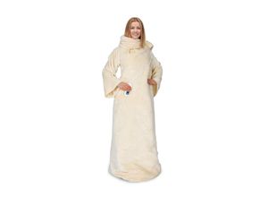 4060656445675 - Slanket Heizdecke mit Ärmeln 120W 155x180cm Coral Fleece - Vintage-Creme - Klarstein