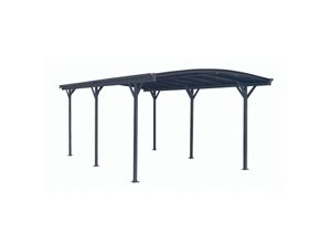 0729389813376 - Design Carport London Aluminium Doppelstegplatten Beschichtung gegen UV-Strahlung Grau