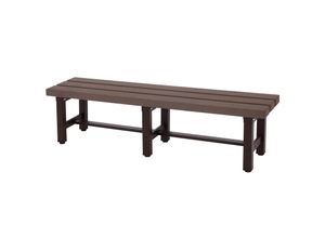 4057651602684 - Alu Gartenbank MCW-K60 Bank Parkbank Sitzbank Balkonbank wetterfest WPC 150cm braun