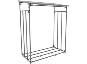 4251756465056 - Kaminholzunterstand Ruston Aluminium I Kaminholzregal Anthrazit I Holzlager Aus Aluminium I Feuerholzregal Für Außen