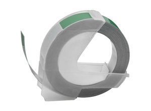 4064115958393 - 1x 3D Prägeband-Schriftband-Kassette kompatibel mit Dymo E-303 E-202E E-505 E-404 E-5500 Etiketten-Drucker 3m x 9mm Weiß auf Grün - Vhbw