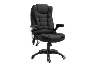 4250871278923 - Bürostuhl mit Massage- und Wärmefunktion 67 x 67 x 116–126 cm (BxTxH) Chefsessel Massagesessel Bürosessel PC-Stuhl