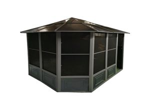 4059306103430 - HC Garten & Freizeit Aluminium Wintergarten Pavillon - ca 411 x 411 x 280 cm Anthrazit