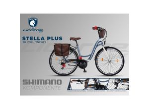 4260647781908 - Licorne Bike Stella Plus Premium City Bike in Zoll Aluminium Fahrrad für Mädchen Jungen Herren und Damen - 21 Gang-Schaltung - Hollandfahrrad