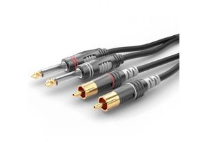 4049371813693 - Sommer Cable HBA-62C2-0600 Klinke   Cinch Audio Anschlusskabel [2x Klinkenstecker 63 mm (mono) - 2x Cinch-Stecker] 600 m Schwarz