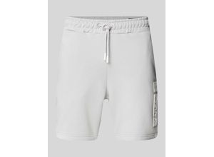 4059146734894 - Regular Fit Sweatshorts mit Label-Print