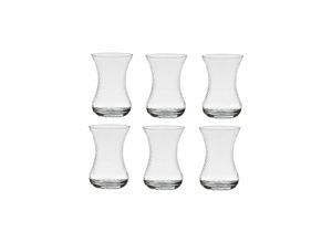 8693357098183 - Teeglas Set 6 Teilig 42781 Glas 6 Personen Spülmaschinengeeignet Teegläser Service Heissgetränk Türkischer Tee für Genuss und Entspannung