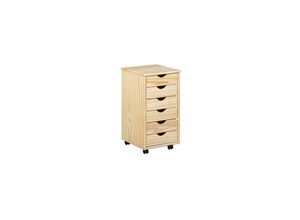 4010340306300 - Inter Link Rollcontainer TONJA Kiefer massiv natur lackiert holzfarben