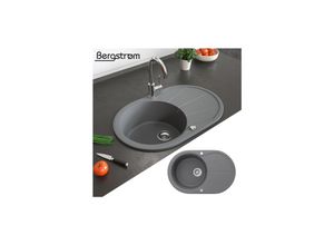 4260423423657 - Granit Spüle Küchenspüle Einbauspüle Spülbecken+Drehexcenter+Siphon Grau