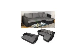 4260486833097 - Ecksofa mit Schlaffunktion Sofa Couch Schlafsofa Bettfunktion Taschenfederkern