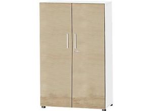 4250510933763 - Select Schrank SET UP 4 OH abschließbar B 800 x T 420 x H 1470 mm weiß Wildeiche