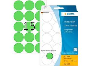 4008705022750 - HERMA Vielzwecketiketten Farbpunkte Ø 32 mm rund grün Papier matt Handbeschriftung 480 St - Grün - Kreis - Zellulose - Papier - Deutschland - 32 mm - 32 mm 4008705022750 - HERMA Vielzwecketiketten Farbpunkte Ø 32 mm rund grün Papier matt Handbeschriftung 480 St - Grün - Kreis - Zellulose - Papier - Deutschland - 32 mm - 32 mm