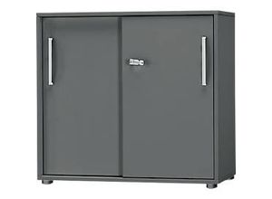 4250510813034 - Select Schiebetürenschrank SET UP abschließbar 2 Ordnerhöhen B 800 x T 420 x H 788 mm graphit graphit