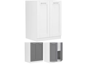 4051814430046 - Küchenschrank Maße ca H 82 x B 60 x T 46 cm Unterschrank mit zwei Drehtüren im Landhaus Stil Küchenmöbel – Colura