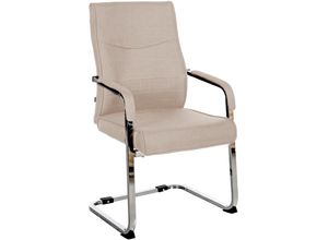 4251563402732 - Freischwinger Besucherstuhl Hobart I Stoff- oder Kunstlederbezug Chromgestell und Gepolsterte Armlehnen I Ergonomischer Schwingstuhl