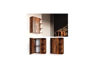 4251421976986 - Hängeschrank Badschrank Badezimmerschrank Fynn Badmöbel mit Ablagen Regal