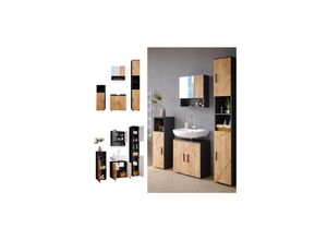 4066731002085 - Badmöbel Set Irma Spiegelschrank Unterschrank Hochschrank Midischrank Bad