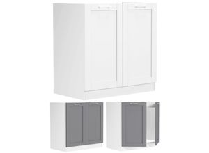 4051814430077 - Spülunterschrank Maße ca H 82 x B 80 x T 46 cm Unterschrank mit zwei Drehtüren im Landhaus Stil Küchenmöbel – Colura