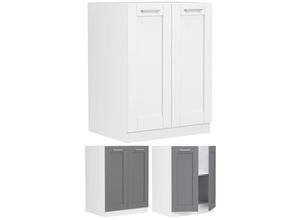 4051814430039 - Küchenschrank Maße ca H 82 x B 60 x T 46 cm Unterschrank mit zwei Drehtüren im Landhaus Stil Küchenmöbel – Colura