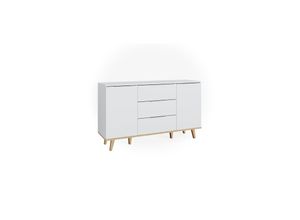 4251421962323 - VICCO Kommode NEPTUNE Sideboard weiß Eiche Anrichte Schrank Schublade Skandi