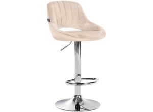 4251756492700 - Barhocker Milet I Samt-Bezug I Drehbarer Barstuhl